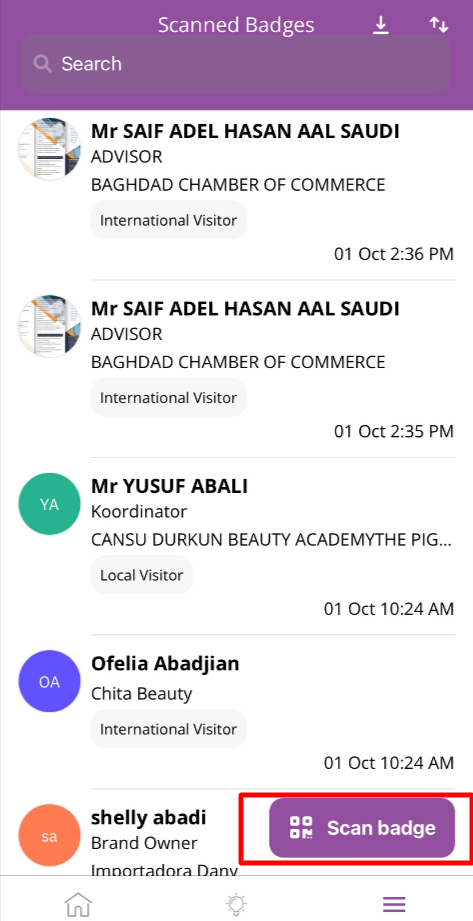 How to Scan Badge Using Mobile App